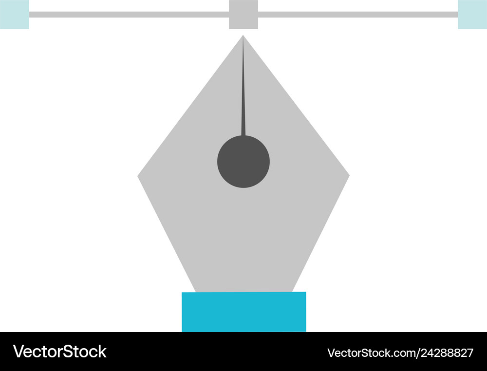 Graphic design fountain pen tool Royalty Free Vector Image