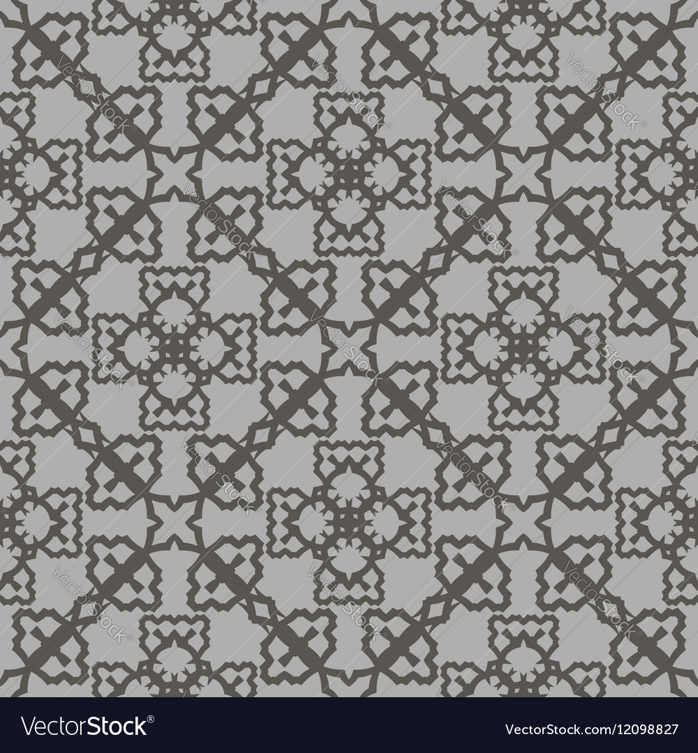 Grey ornamental seamless line pattern Royalty Free Vector