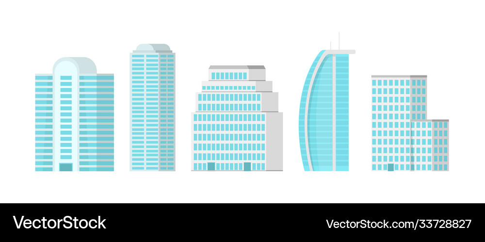 Modern city skyscrapers Royalty Free Vector Image