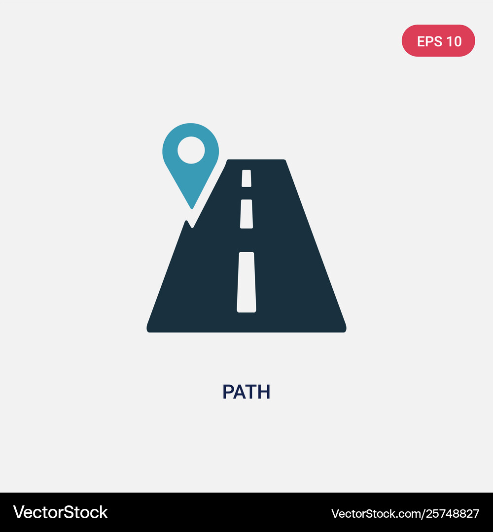 Two color path icon from social media concept Vector Image