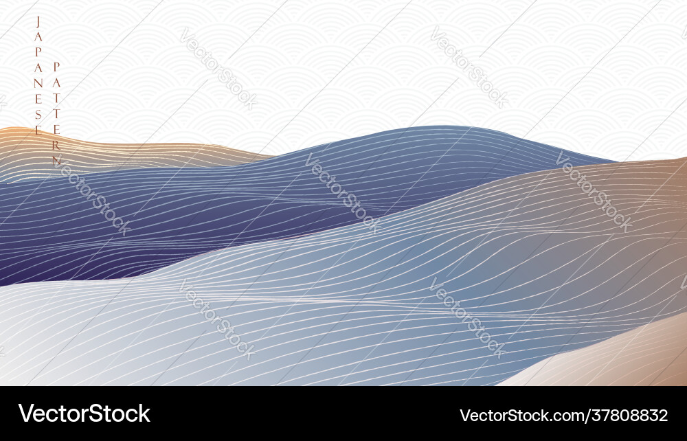 Abstract landscape background with line pattern Vector Image