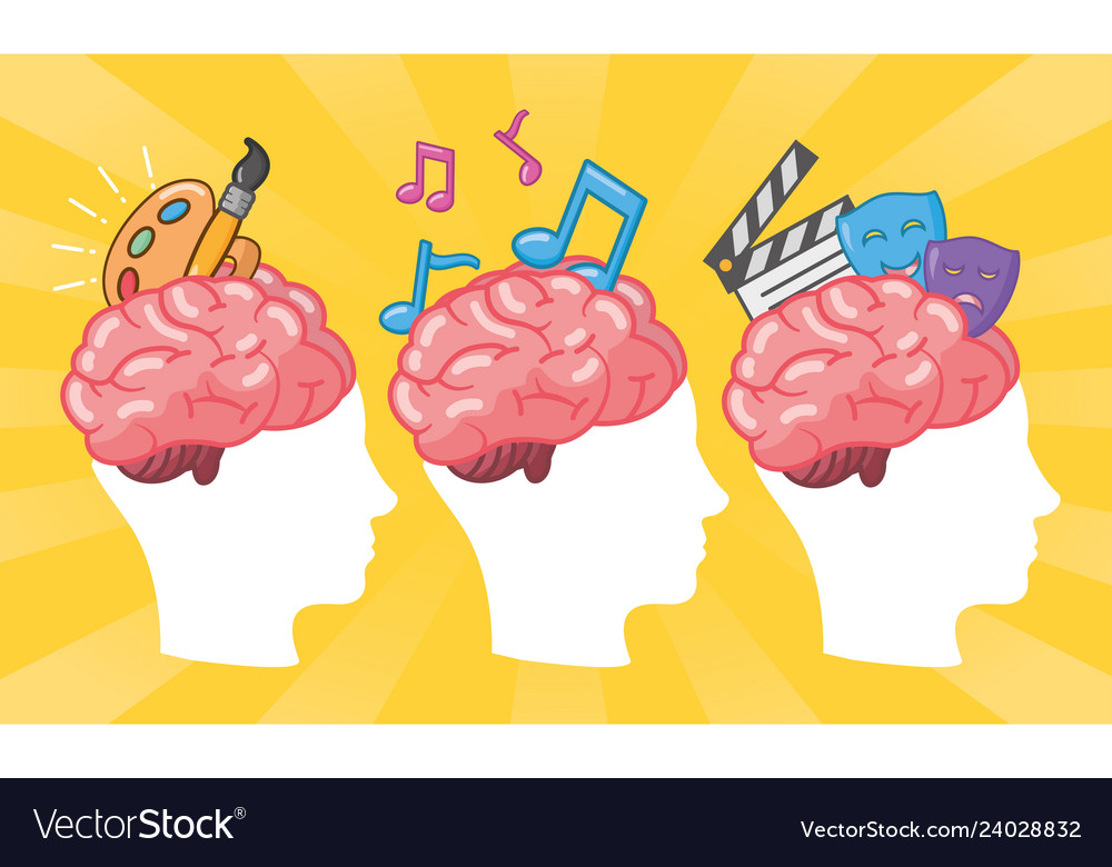 Brain idea creativity Royalty Free Vector Image