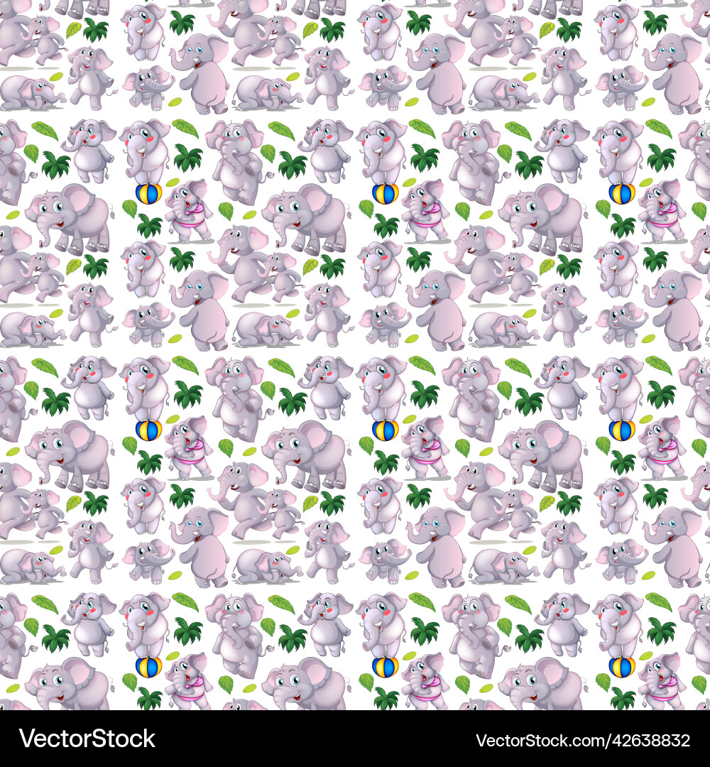 Cute animals cartoon set on white background Vector Image