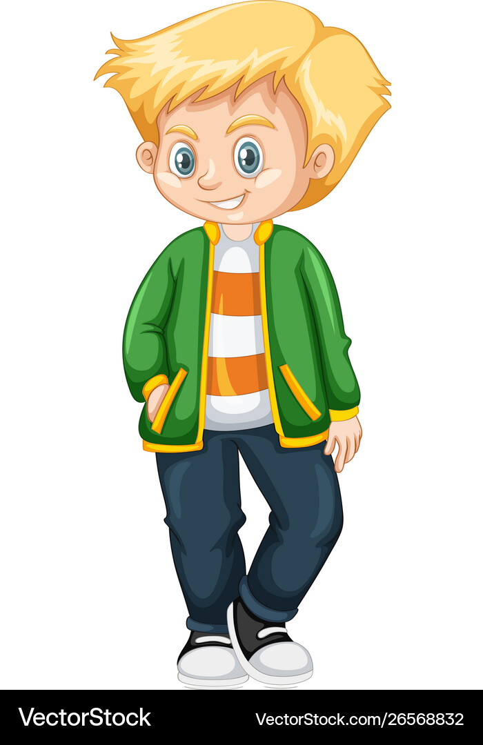 Cute happy smiling child isolated on white Vector Image