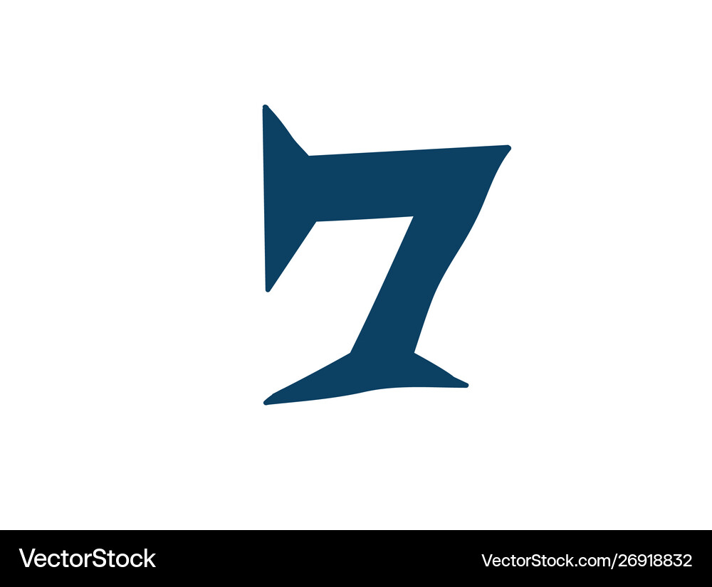 Digit Nummer 7 Logo für Firmensymbol Lizenzfreier Vektor