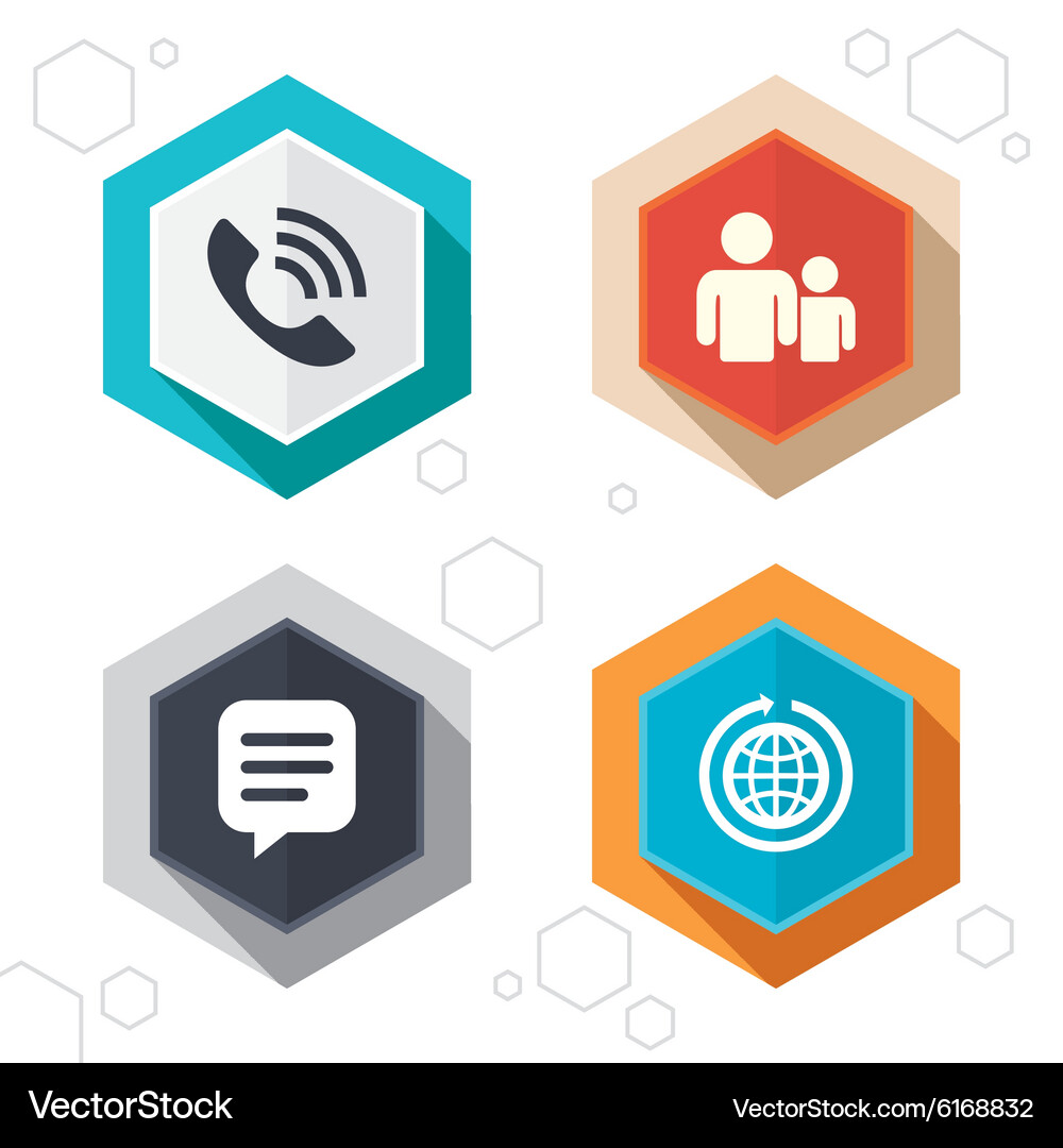Group of people and phone call speech bubble Vector Image