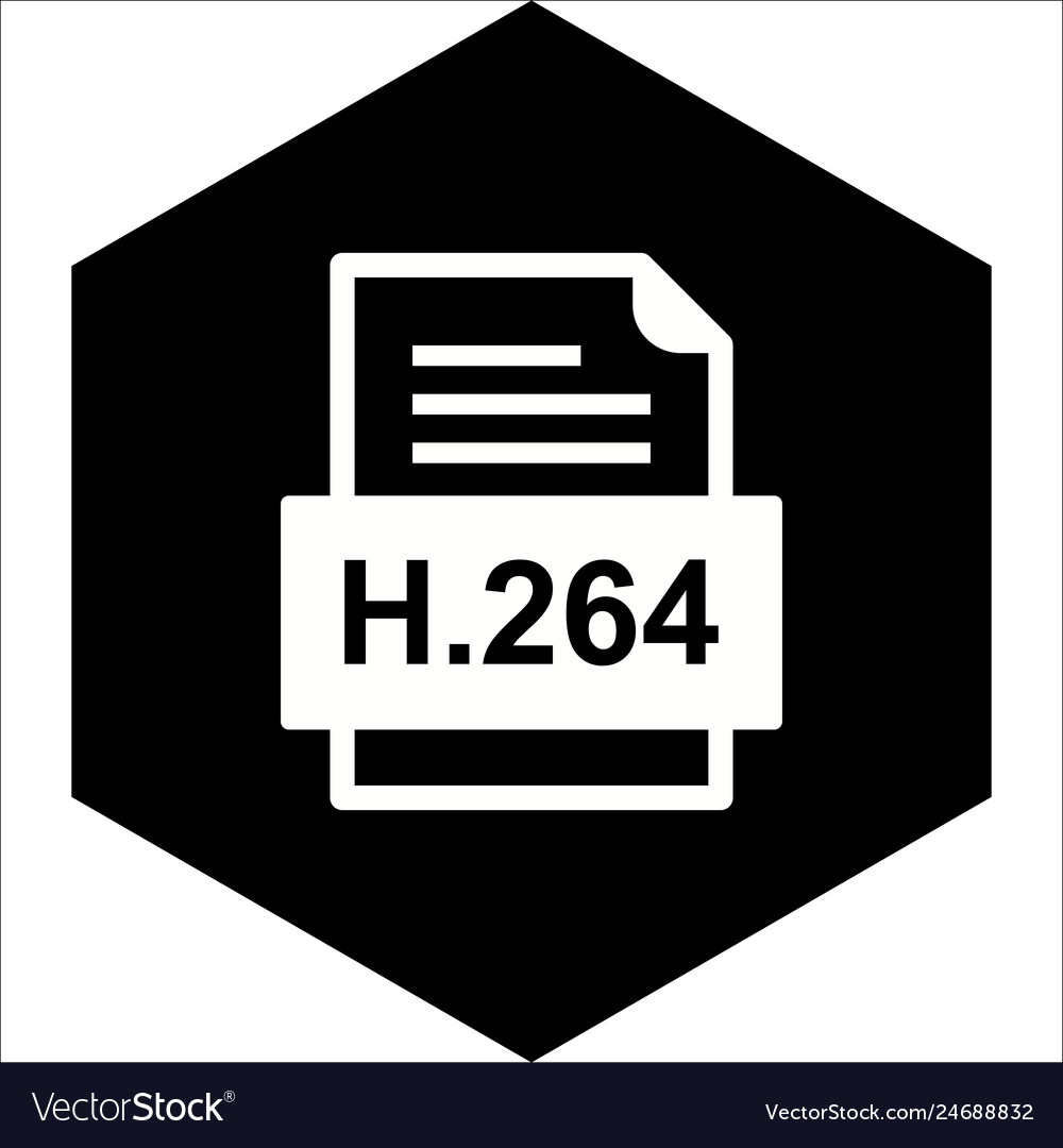 H264 file document icon Royalty Free Vector Image