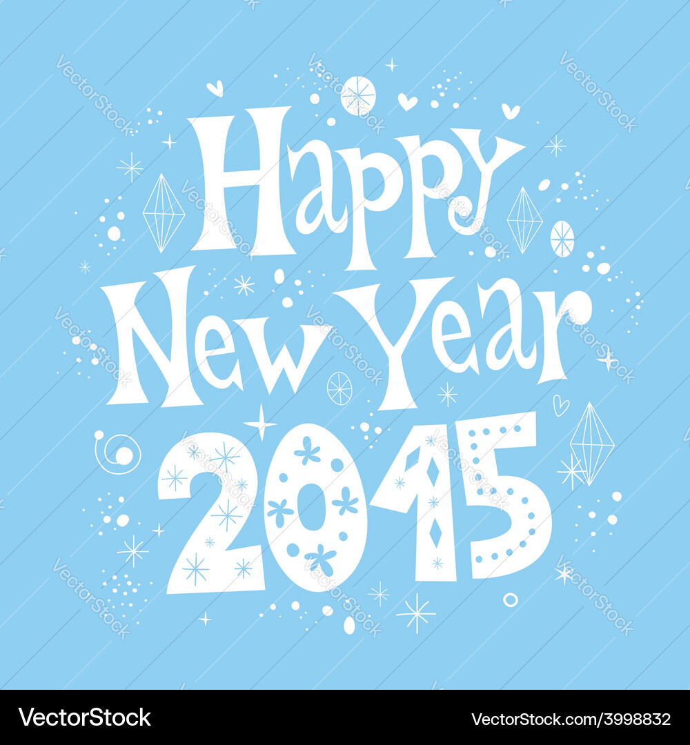 Happy new year 2015 card 4 Royalty Free Vector Image
