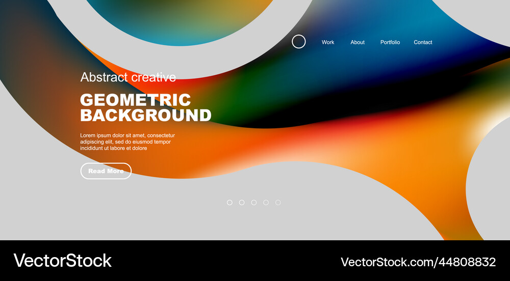 Liquid colors with flowing round shapes abstract Vector Image