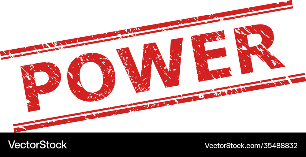 Power watermark with unclean style and double Vector Image