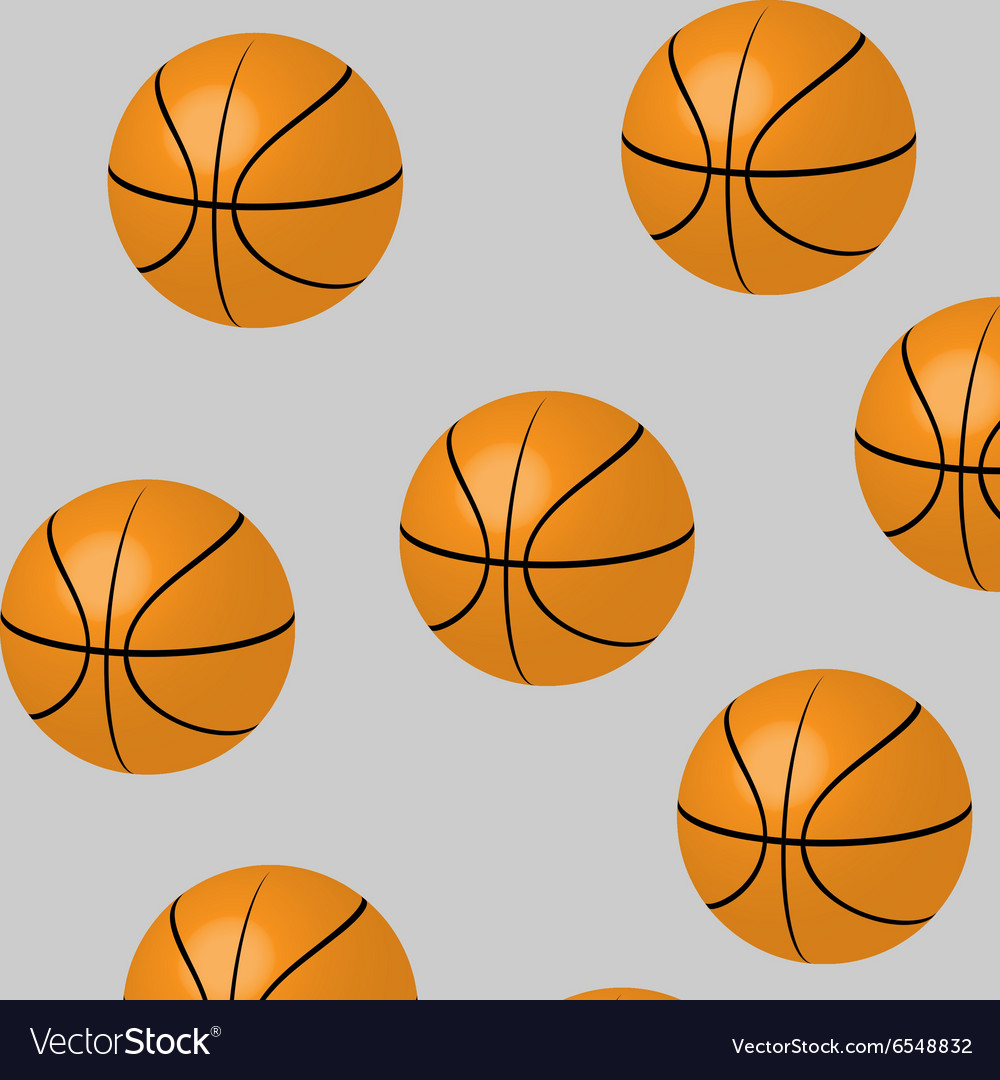Seamless basketball pattern Royalty Free Vector Image