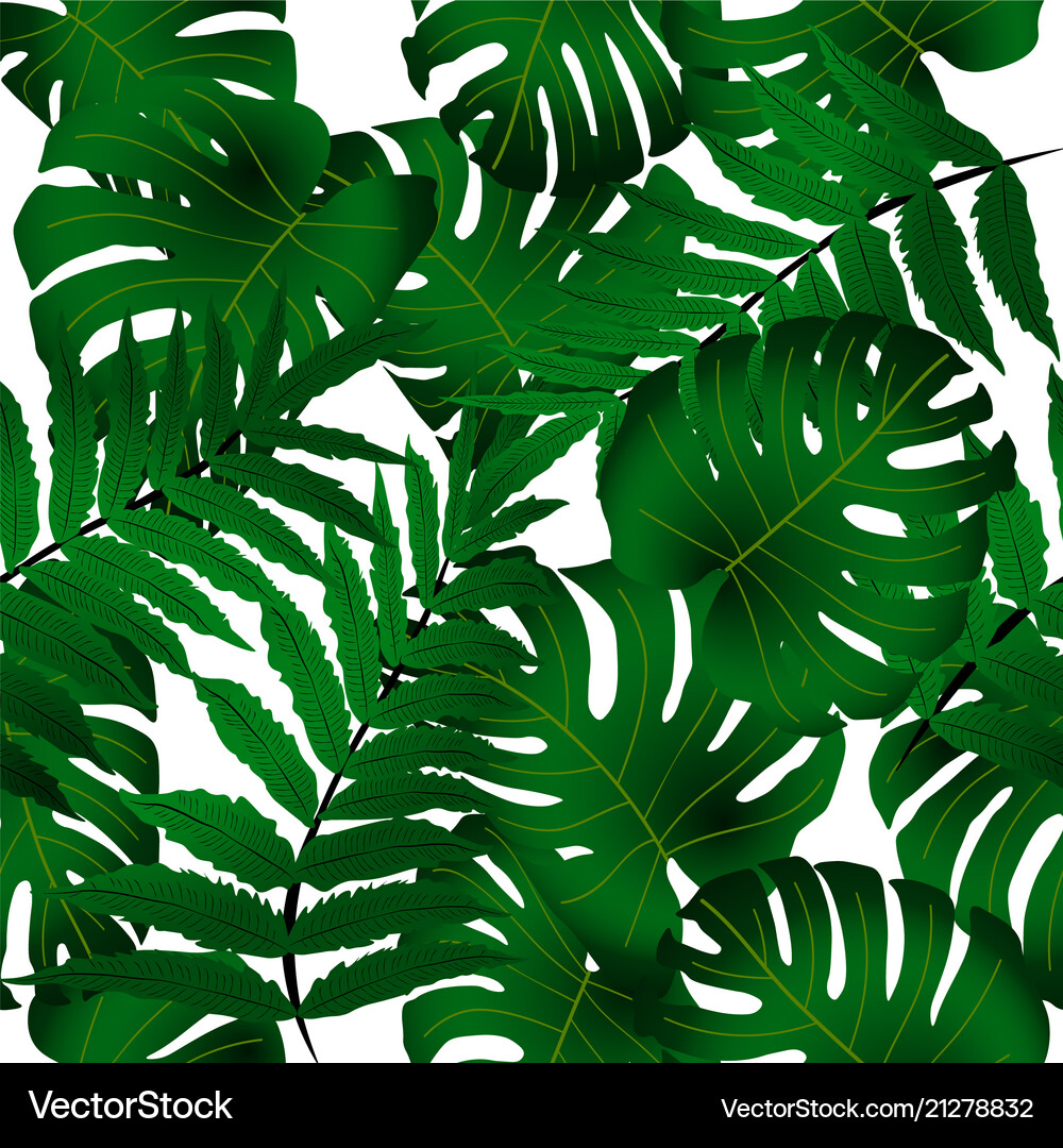 Seamless tropical pattern Royalty Free Vector Image