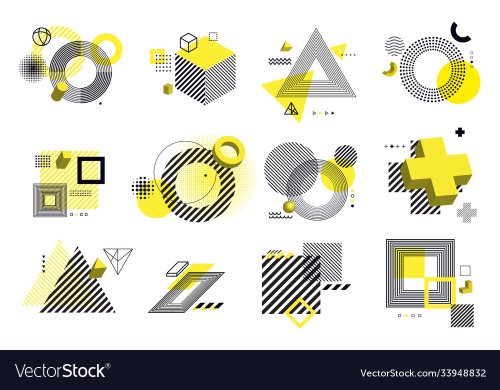 Set modern abstract elements Royalty Free Vector Image