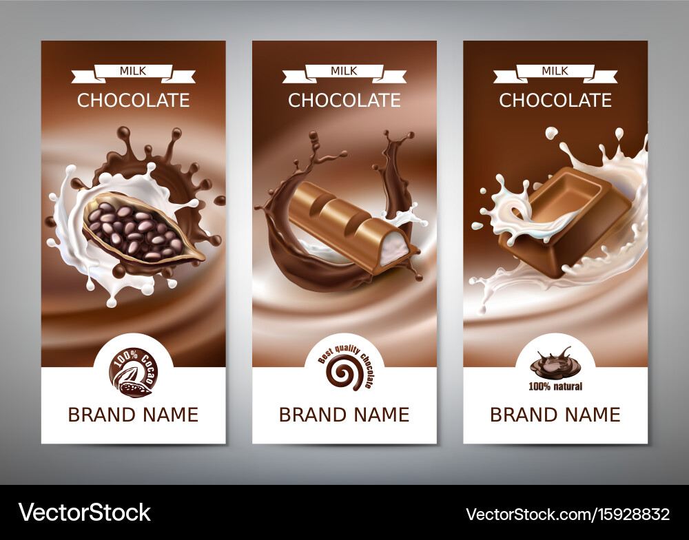 Set of 3d realistic banners Royalty Free Vector Image