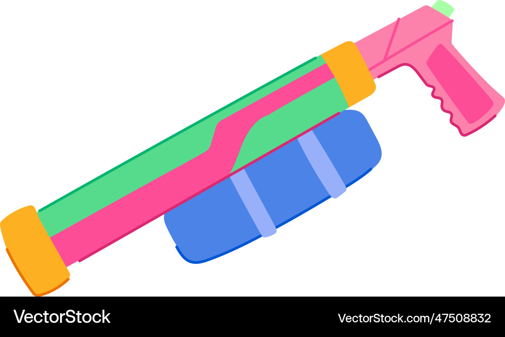 Splash water gun cartoon Royalty Free Vector Image