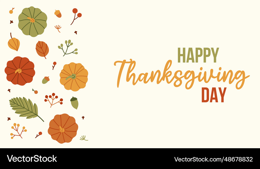 Thanksgiving day banner festive background with Vector Image