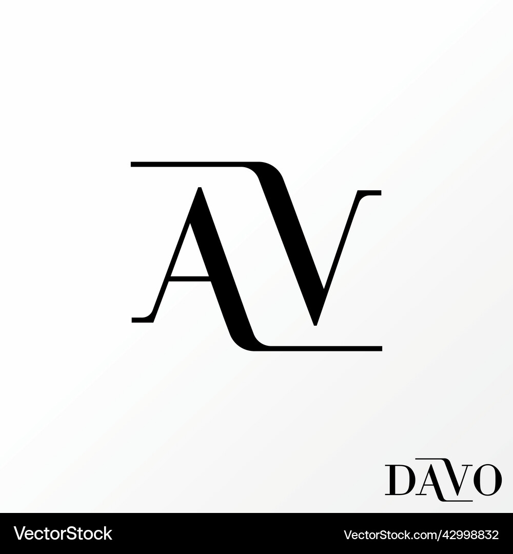 Unique letter or word av serif font line backwards