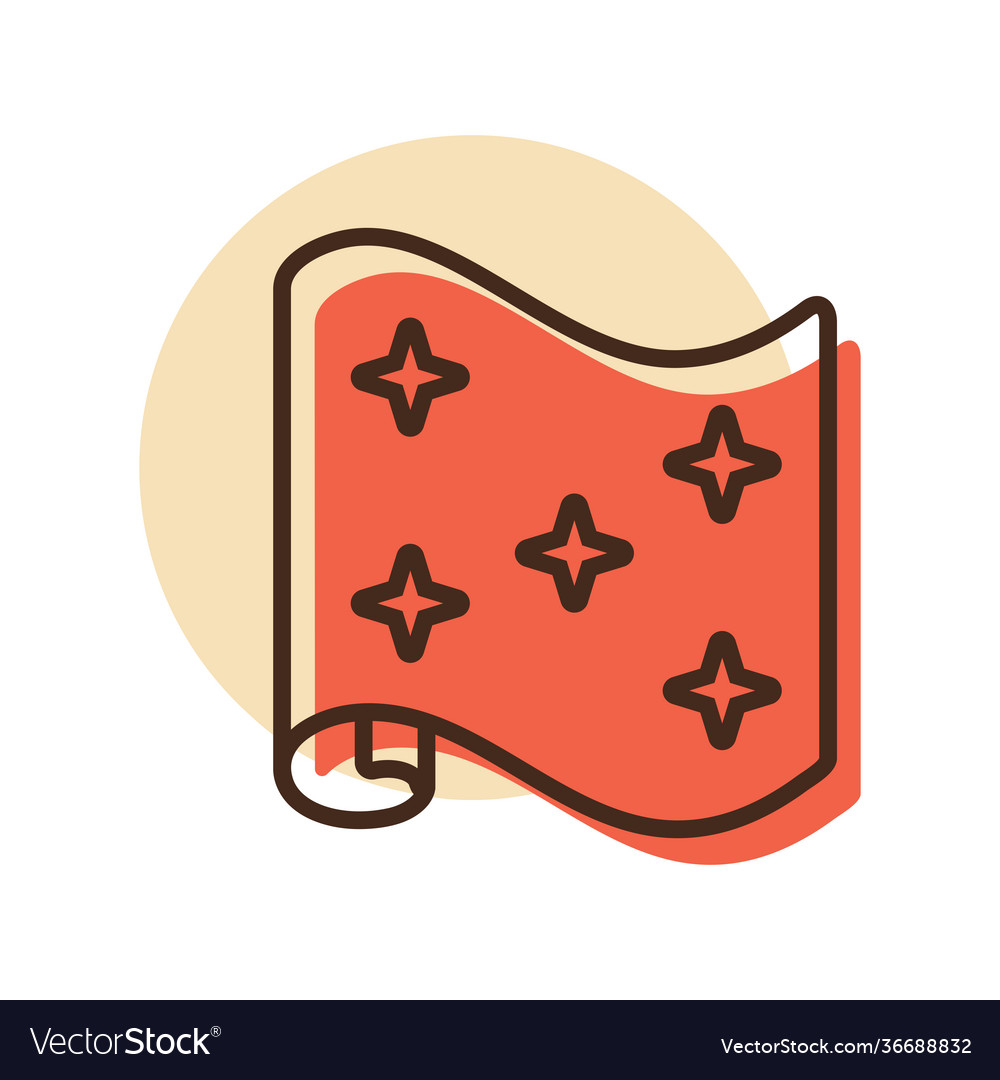 Wallpaper roll flat icon Royalty Free Vector Image