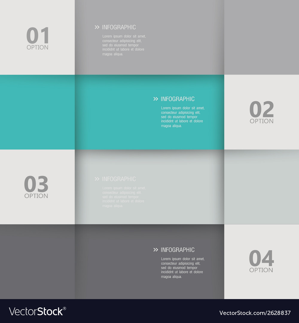 Abstract four easy steps on a special background Vector Image