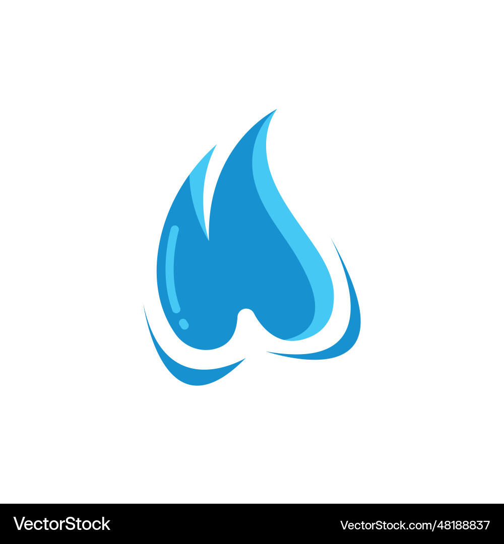 Abstract w letter water concept design icon Vector Image