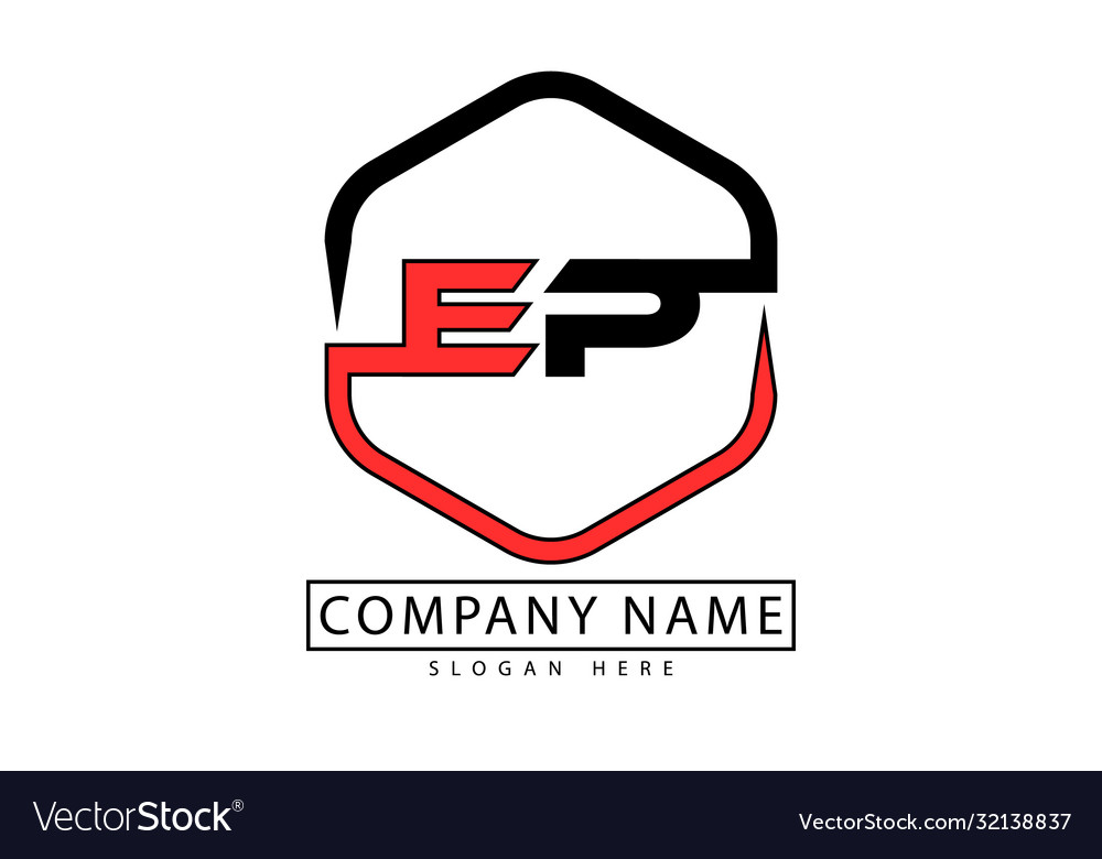 Ep initial logo Royalty Free Vector Image - VectorStock