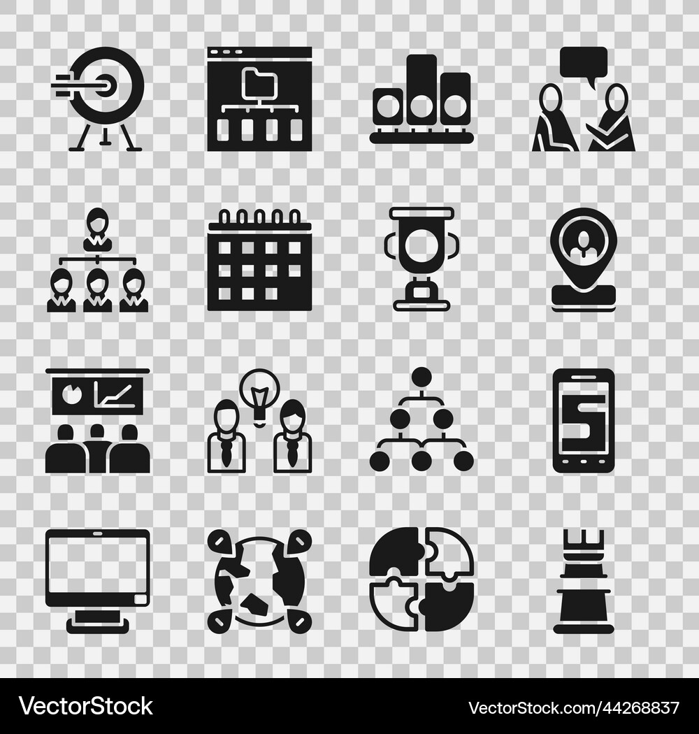 Set business strategy chat messages on phone Vector Image