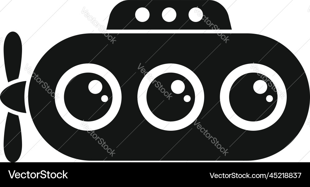 Submarine transport icon simple underwater Vector Image