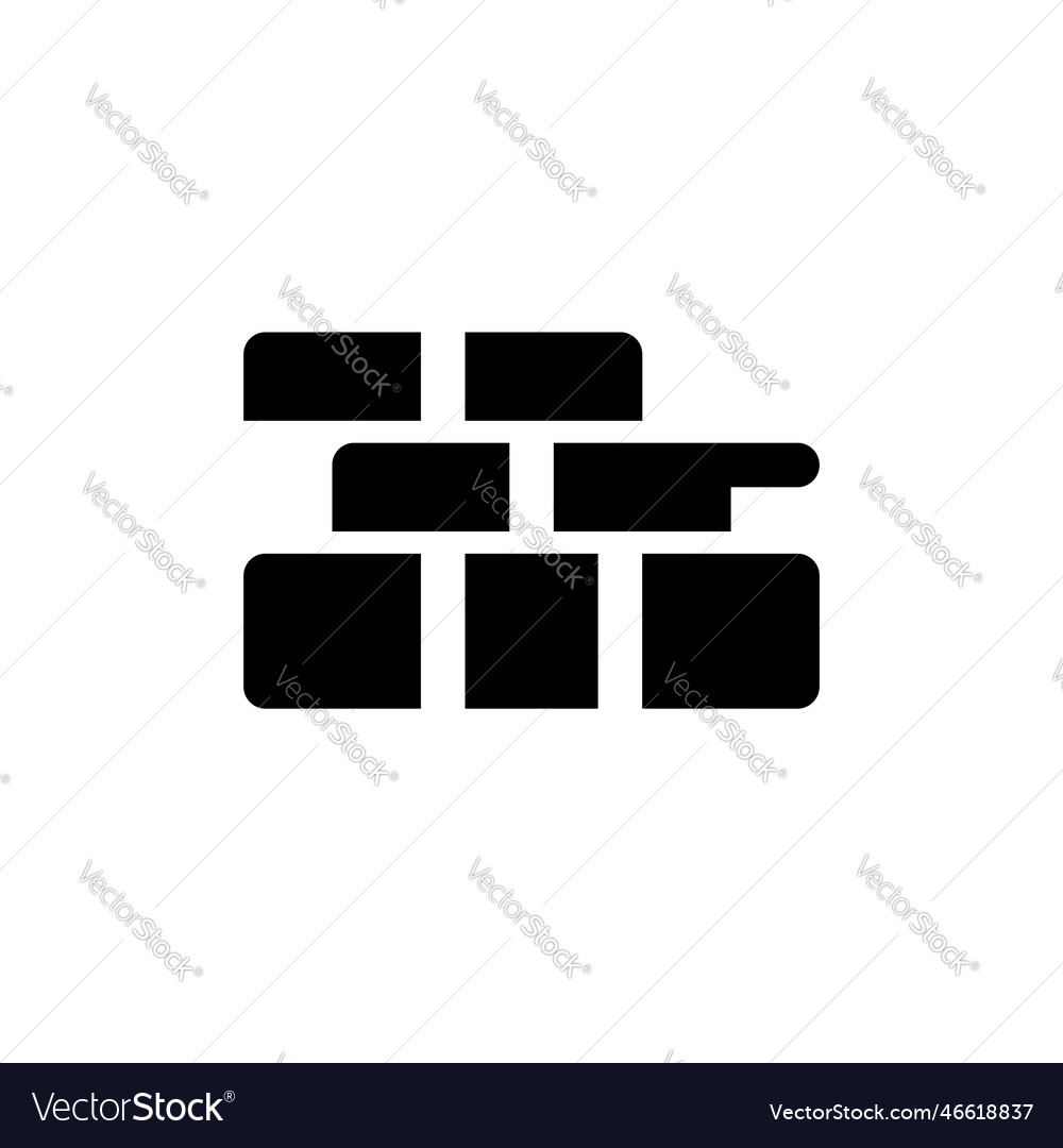 Wall icon in trendy flat style isolated on grey Vector Image