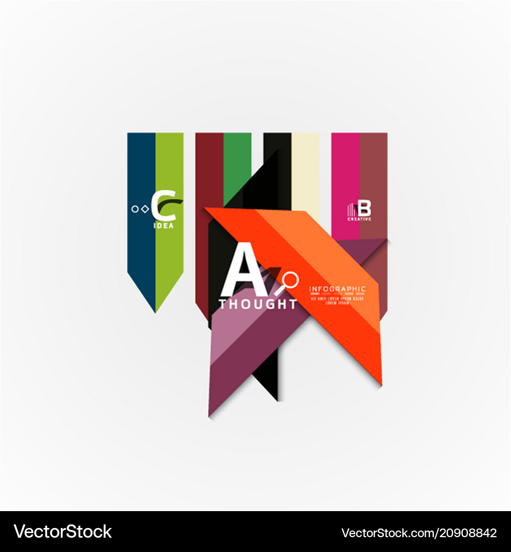 Abstract geometric option infographic banners a b Vector Image