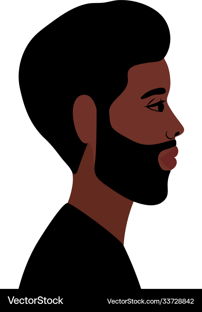 Black Man Cartoon Portrait Royalty Free Vector Image