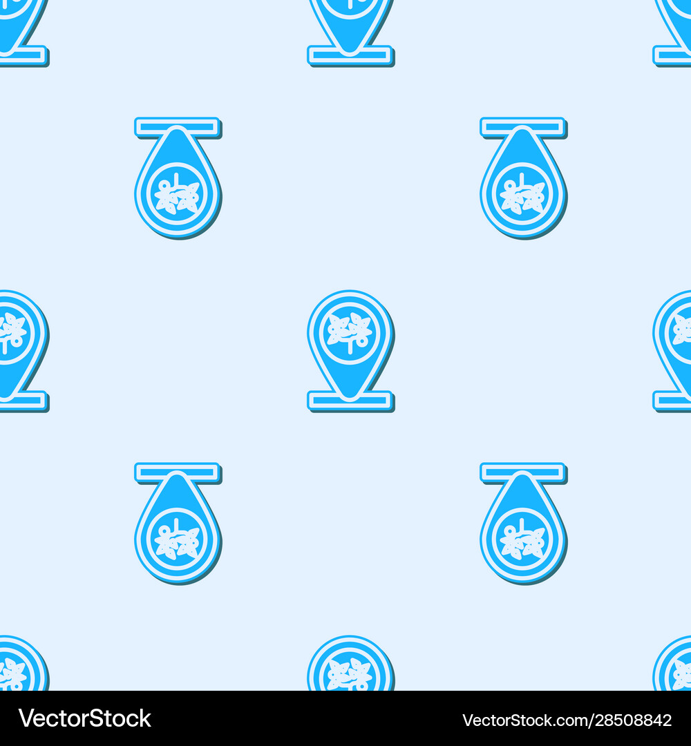 Blue line location and tree icon isolated seamless