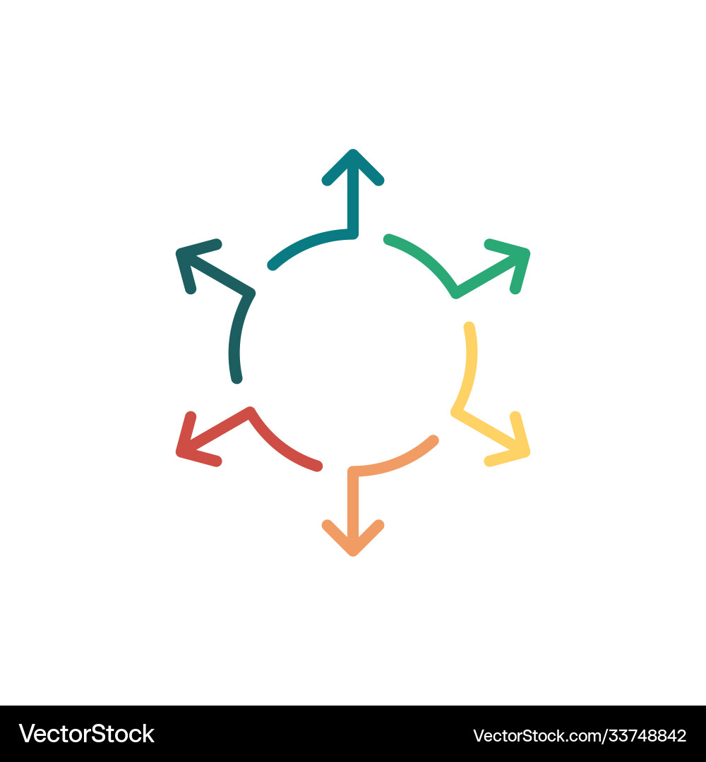 Infographic arrows grow expand spread your Vector Image