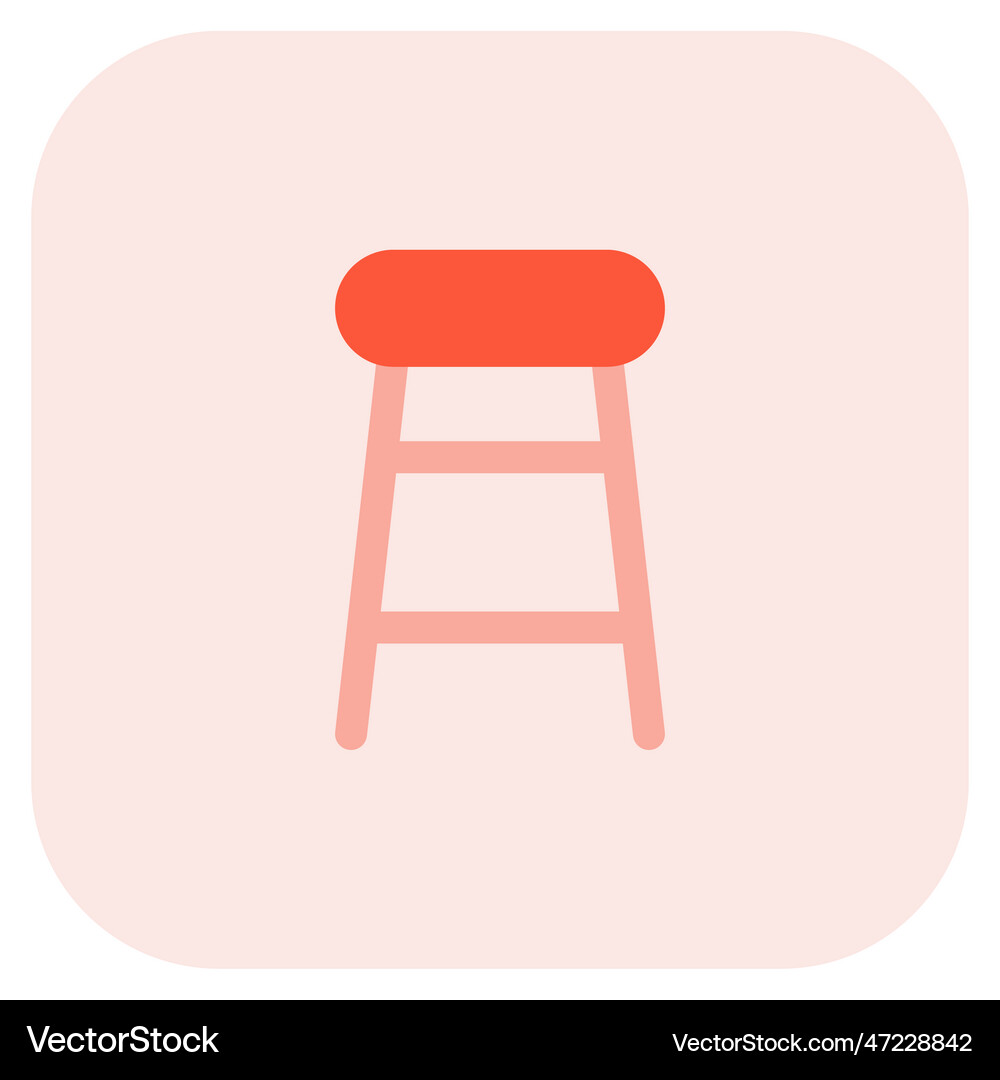 Ladder stool with cushioning and footrest Vector Image