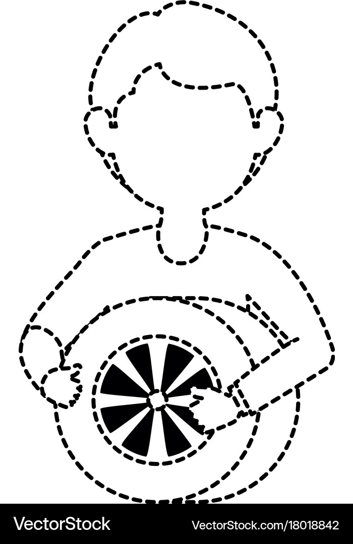 Mechanic with tire avatar character Royalty Free Vector