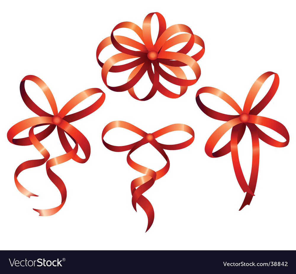 Ribbon and bows Royalty Free Vector Image - VectorStock