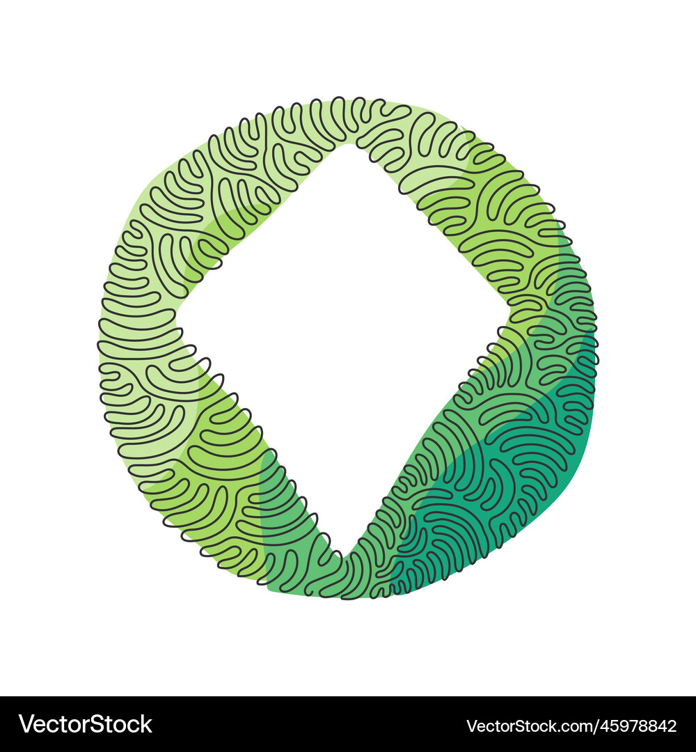 Single one line drawing geometric shapes kite Vector Image