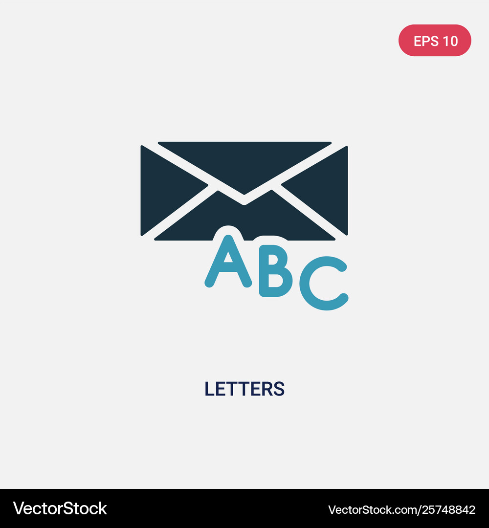 Two color letters icon from social concept Vector Image