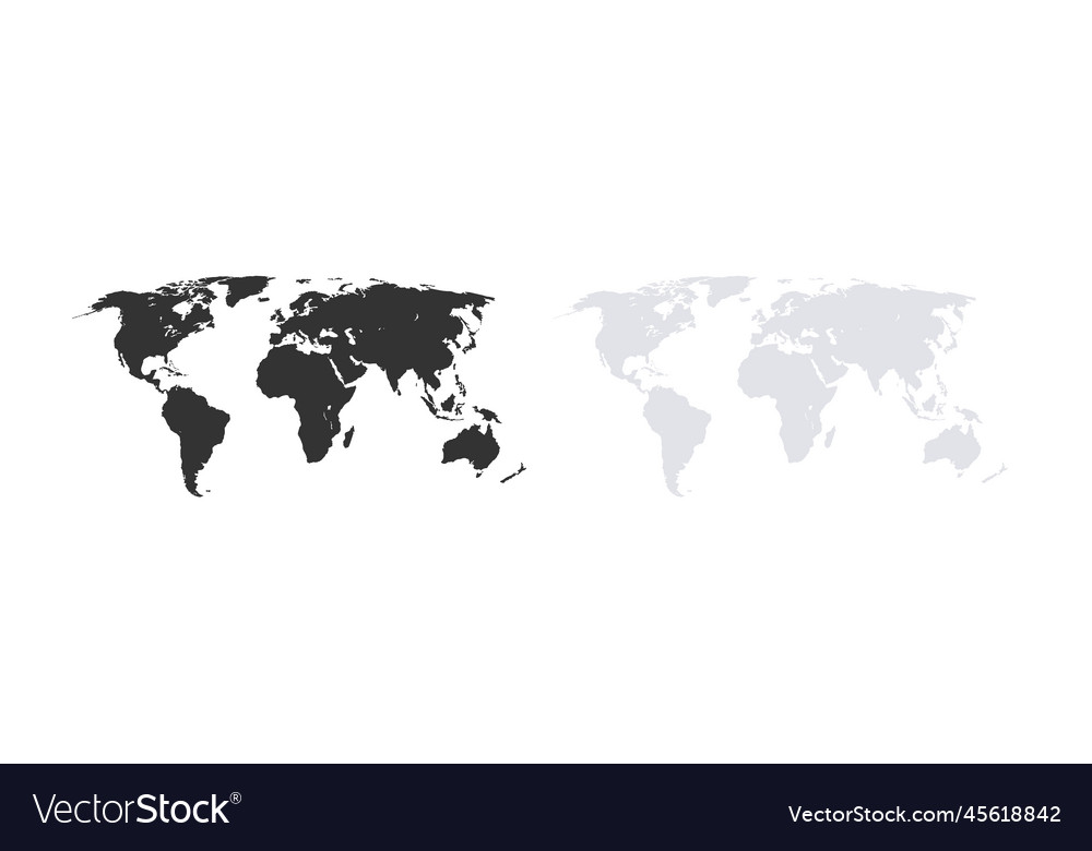 World maps map template flat earth Royalty Free Vector Image