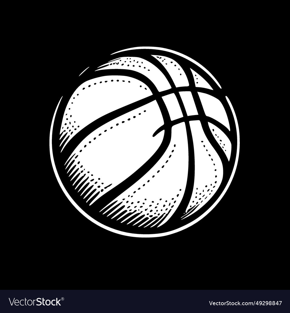 Basketball - minimalist and flat logo Royalty Free Vector