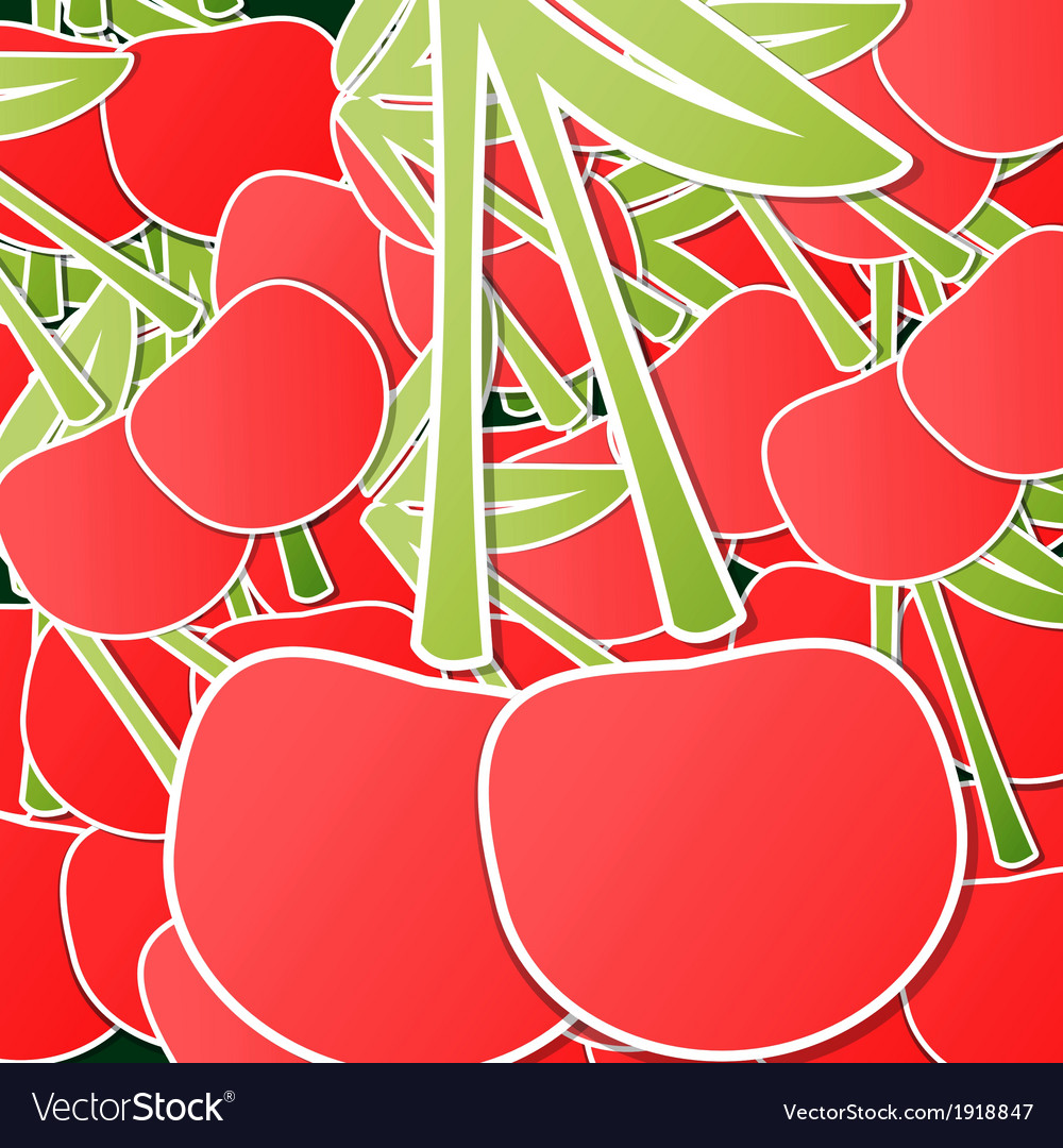Cherry background Royalty Free Vector Image - VectorStock