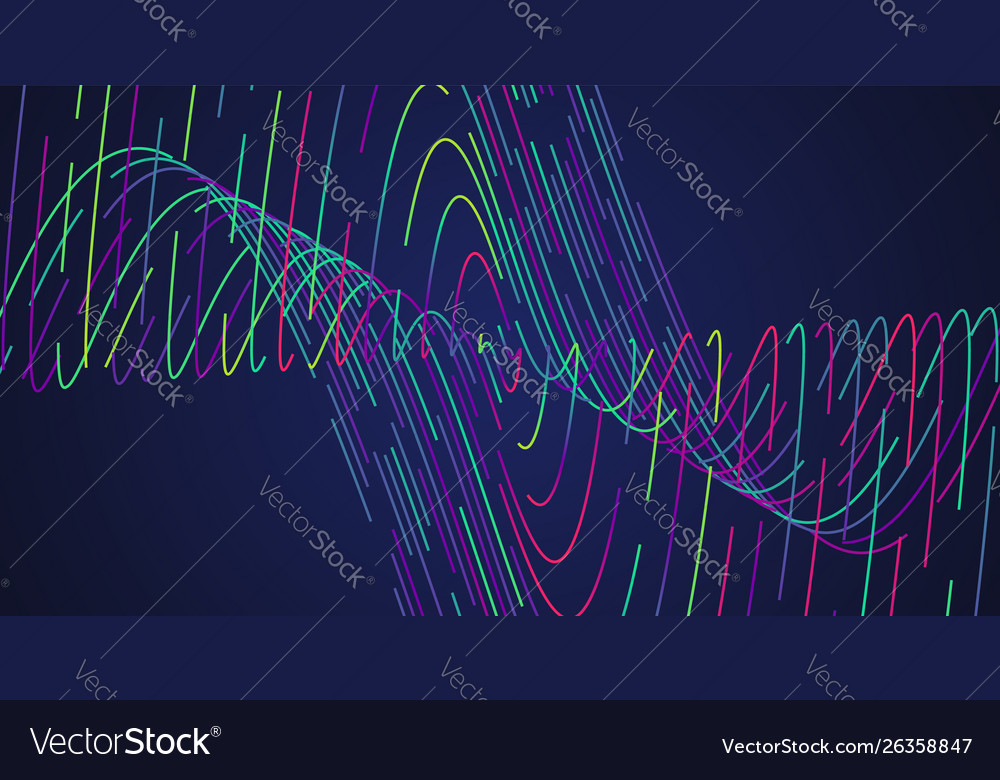 Colorful neon dashed lines Royalty Free Vector Image