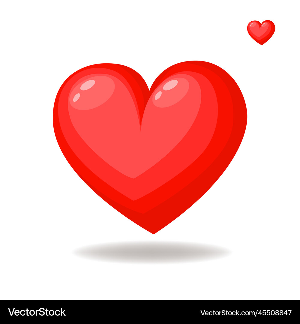 Heart in cartoon style Royalty Free Vector Image