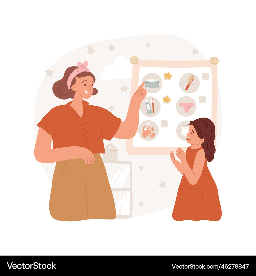 Hygiene checklist isolated cartoon Royalty Free Vector Image