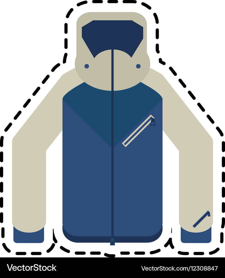 Jacket of winter cloth design Royalty Free Vector Image