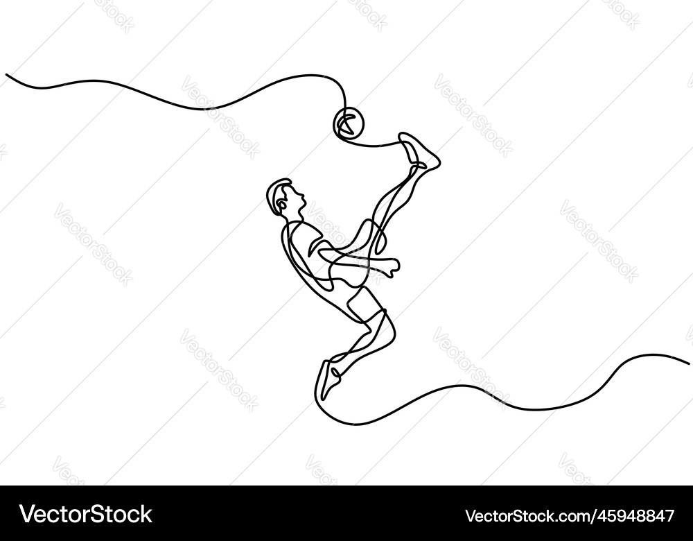 One continuous line drawing of young professional Vector Image