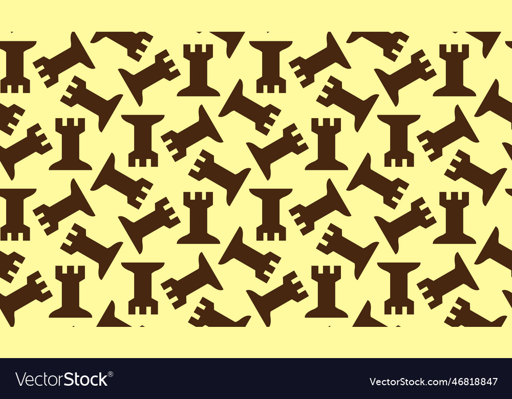 Seamless pattern with chess rook endless Vector Image