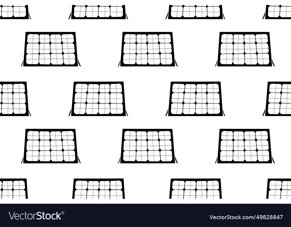 Solar panel silhouette pattern Royalty Free Vector Image
