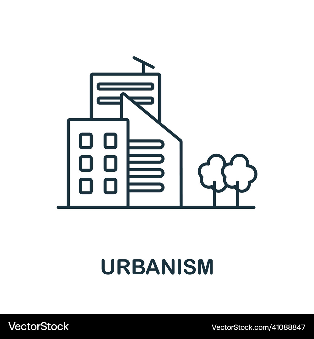 Urbanism icon line element from graphic design Vector Image