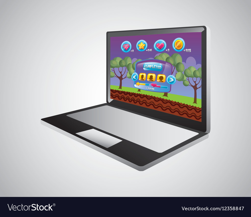 Videogame interface design Royalty Free Vector Image