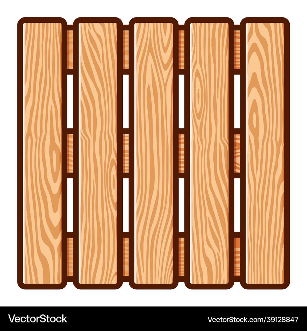 Wooden pallet isolated Royalty Free Vector Image